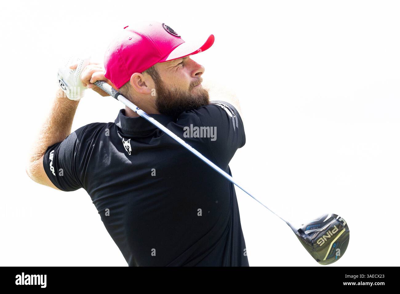 Tyrrell Hatton of Legion XIII hits his shot during the final round of ...