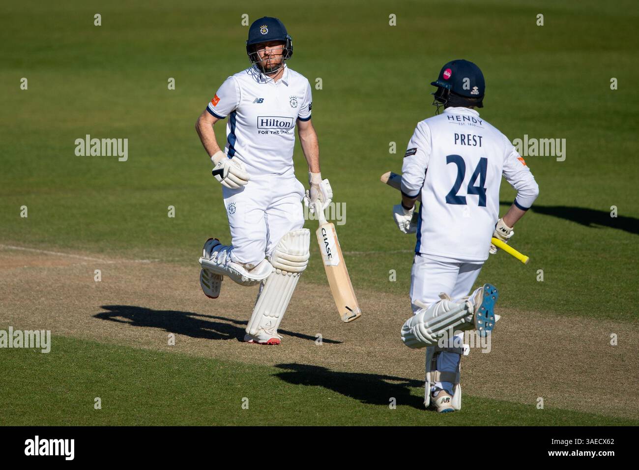 Southampton, UK, 06 April 2025. Liam Dawson (left) and Tom Prest of ...