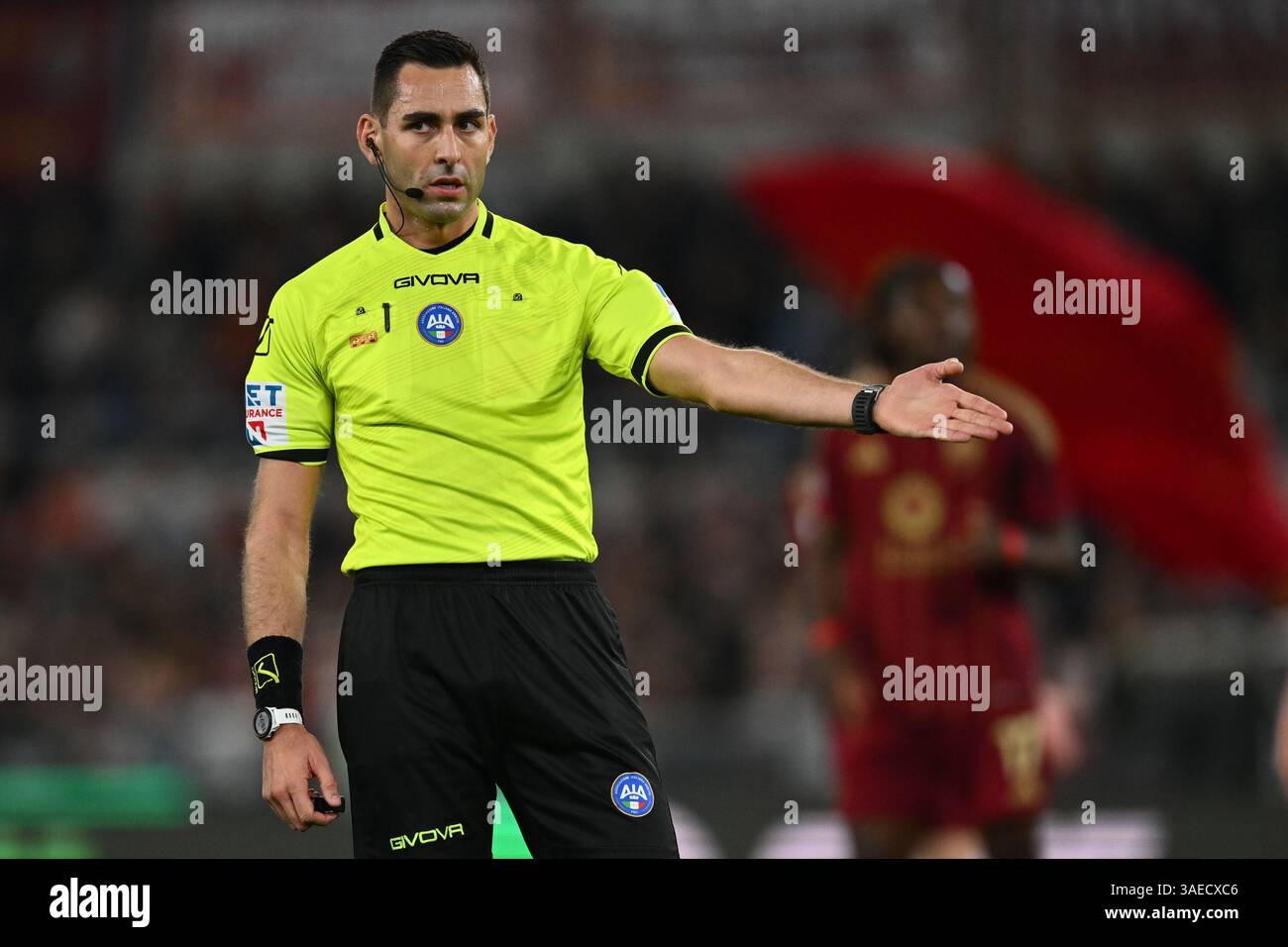 Referee Andrea Colombo participates in the 31th day of the Serie A ...