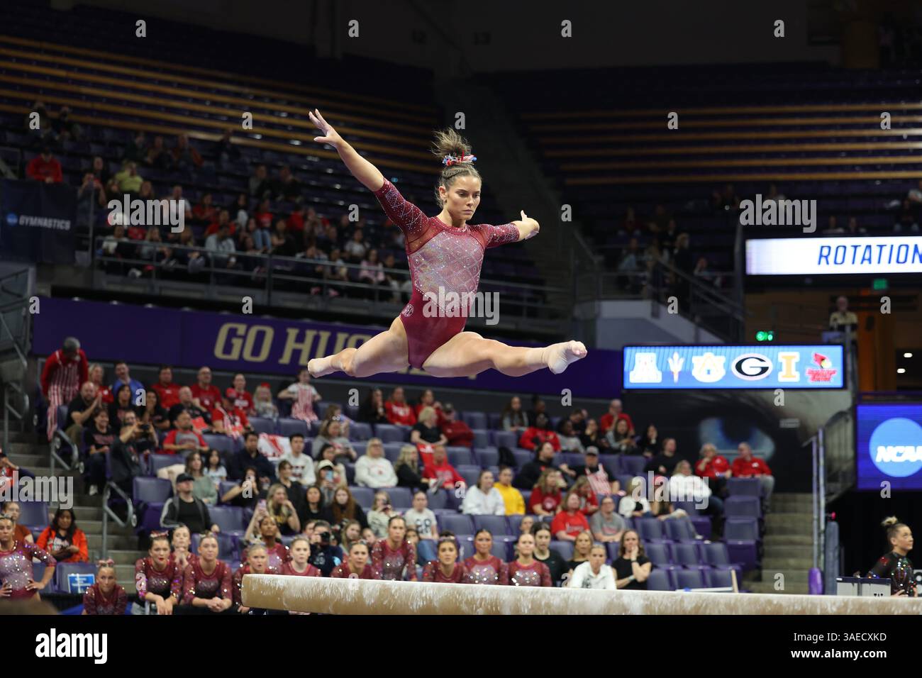 April 4, 2025: Gymnast Jordan Bowers of Oklahoma University during the ...