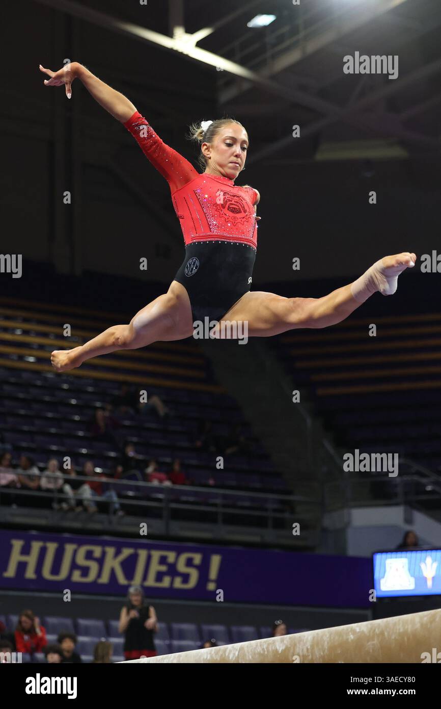 April 4, 2025: Gymnast Lily Smith of the University of Georgia during ...