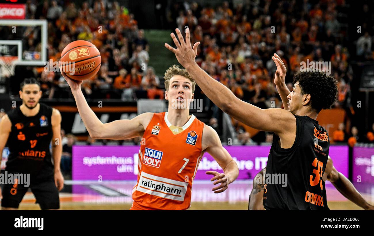 06.04.2025, ratiopharm arena, Neu-Ulm, GER, BBL, ratiopharm Ulm vs ...