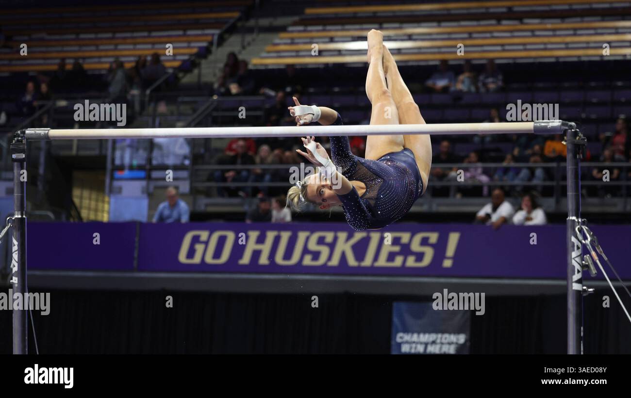 April 4, 2025: Gymnast Olivia Greaves of Auburn University during the ...