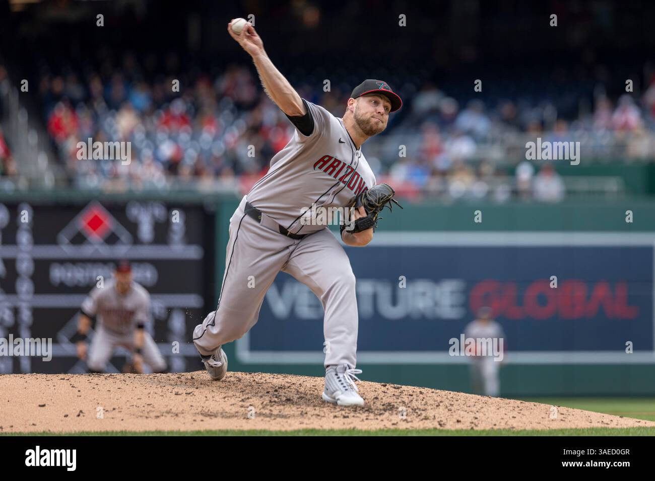 WASHINGTON, DC - APRIL 06: Arizona Diamondbacks pitcher Corbin Burnes ...