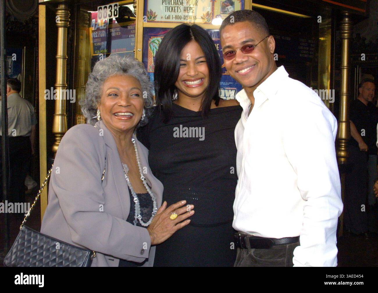Jan 13, 2002; Los Angeles, CA, USA; Actors NICHELLE NICHOLS, JOANNA BACALSO & CUBA GOODING Jr ...