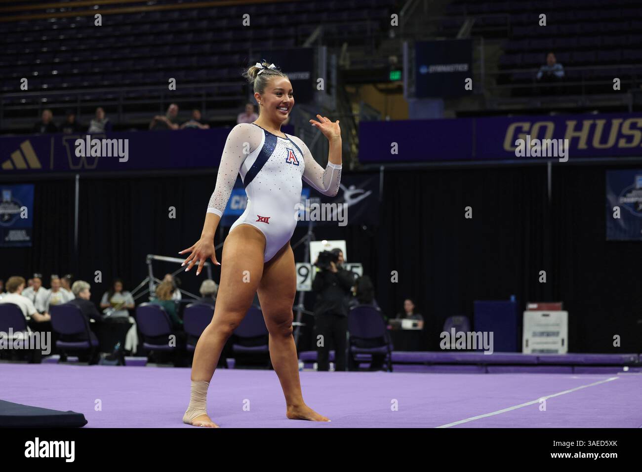 April 4, 2025: Gymnast Emma Strom of the University of Arizona during ...