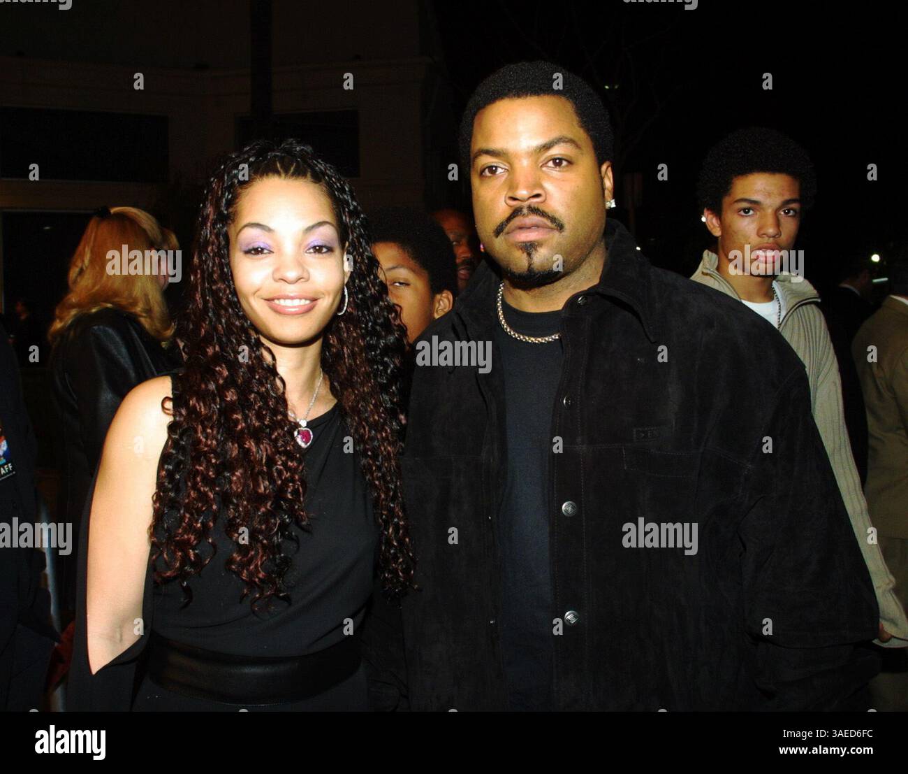 Mar 06, 2002; Los Angeles, CA, USA; Actor ICE CUBE & wife KIM JACKSON ...