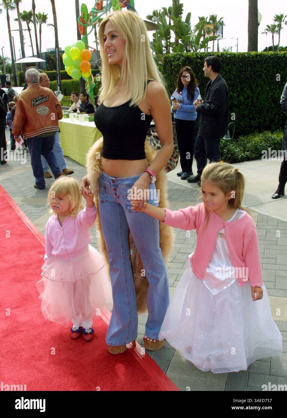 Mar 17, 2002; Los Angeles, CA, USA; Actress SHAUNA LAMAS with daughters ...