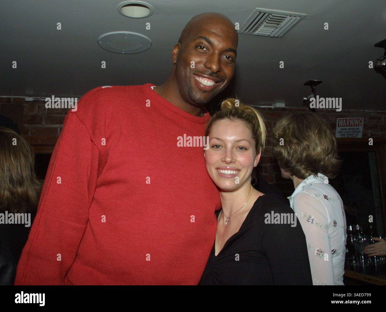 Mar 19, 2002; Los Angeles, CA, USA; LA Laker JOHN SALLY & Actress JESSICA BIEL @ the after-party ...
