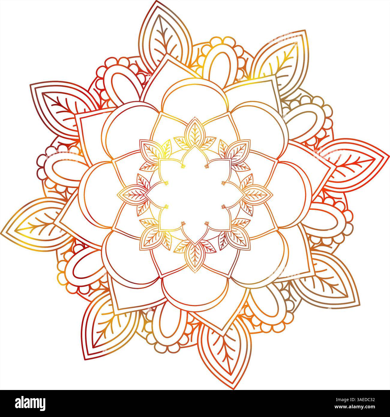 Vibrant red floral patterns Cut Out Stock Images & Pictures - Alamy