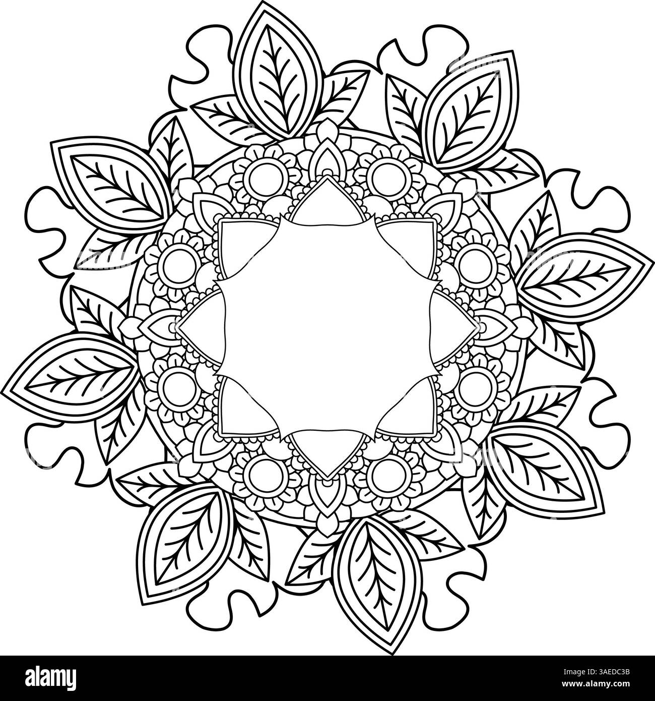 Colorful Mandala Design for Relaxation and Art Therapy Stock Photo - Alamy