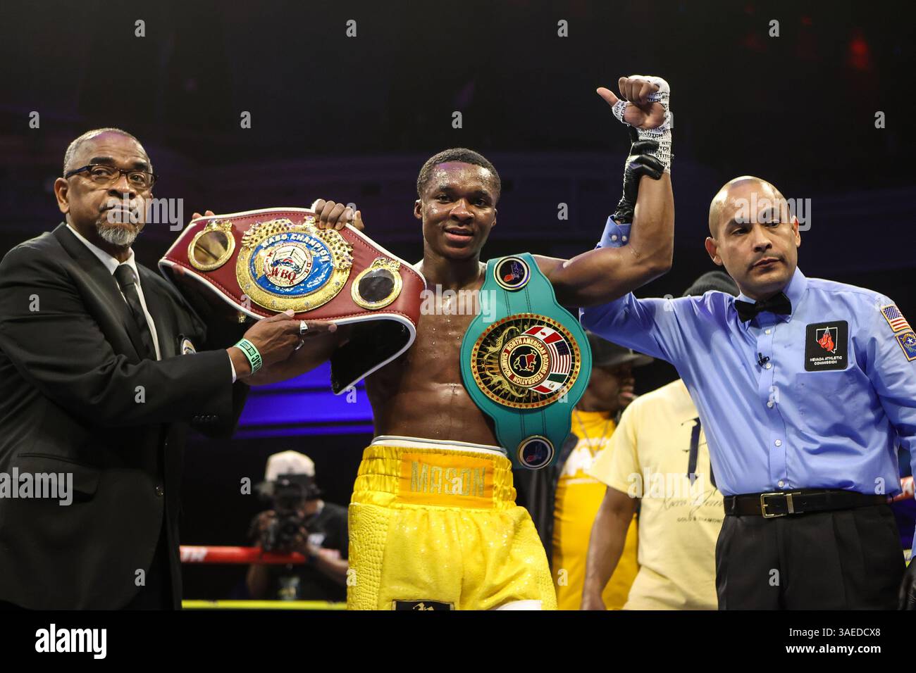 April 5, 2025: Lightweight Abdullah Mason poses for a photo after ...