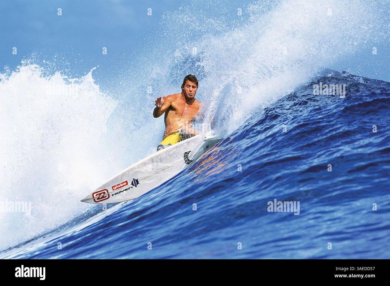 (File Photo) Surfer MARK OCCHILUPO (38) aka 'Occy' with wife MAE and ...