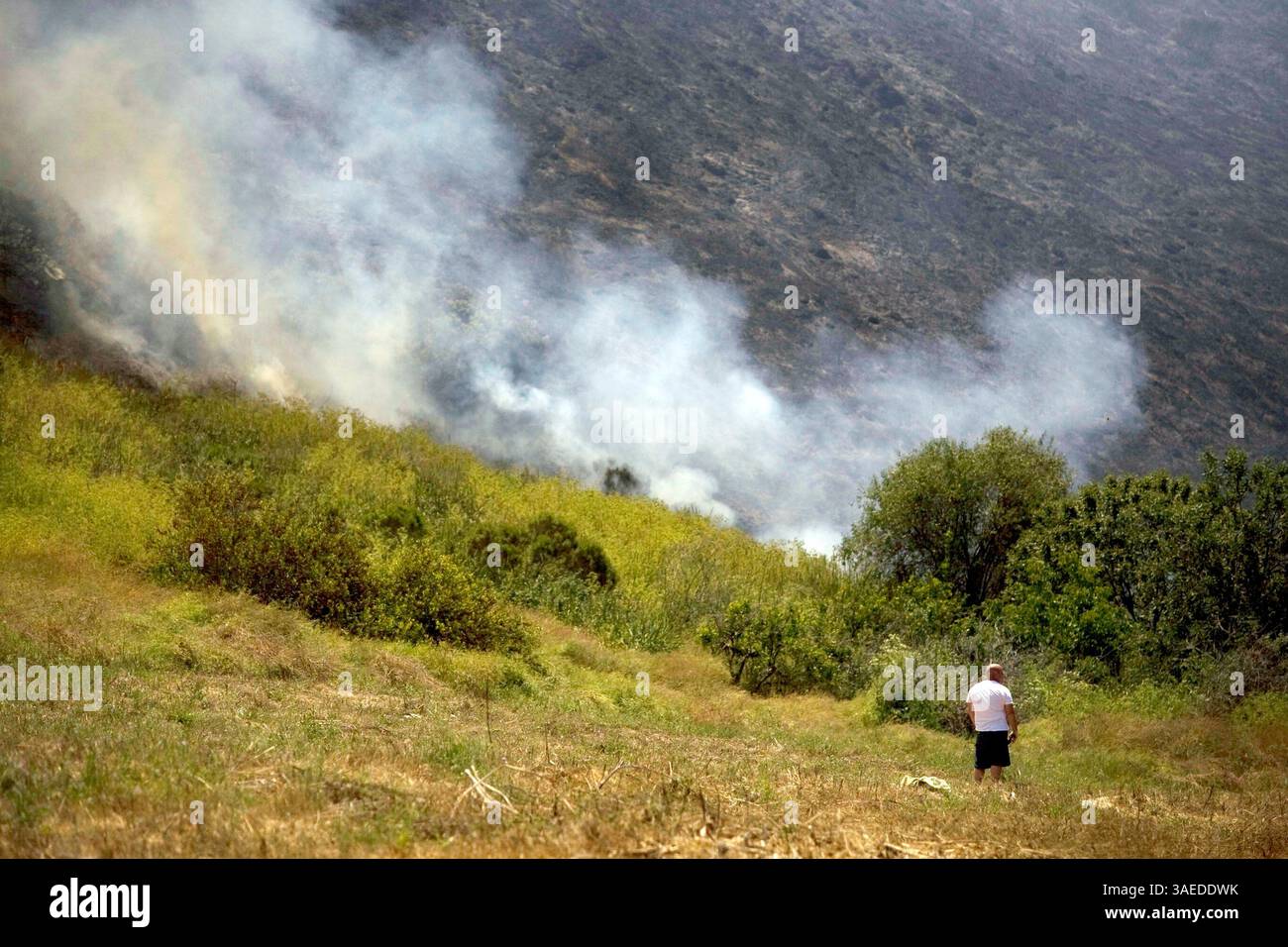 Jun 19, 2008 - Ventura, California, USA - A nervous homeowner watches a ...
