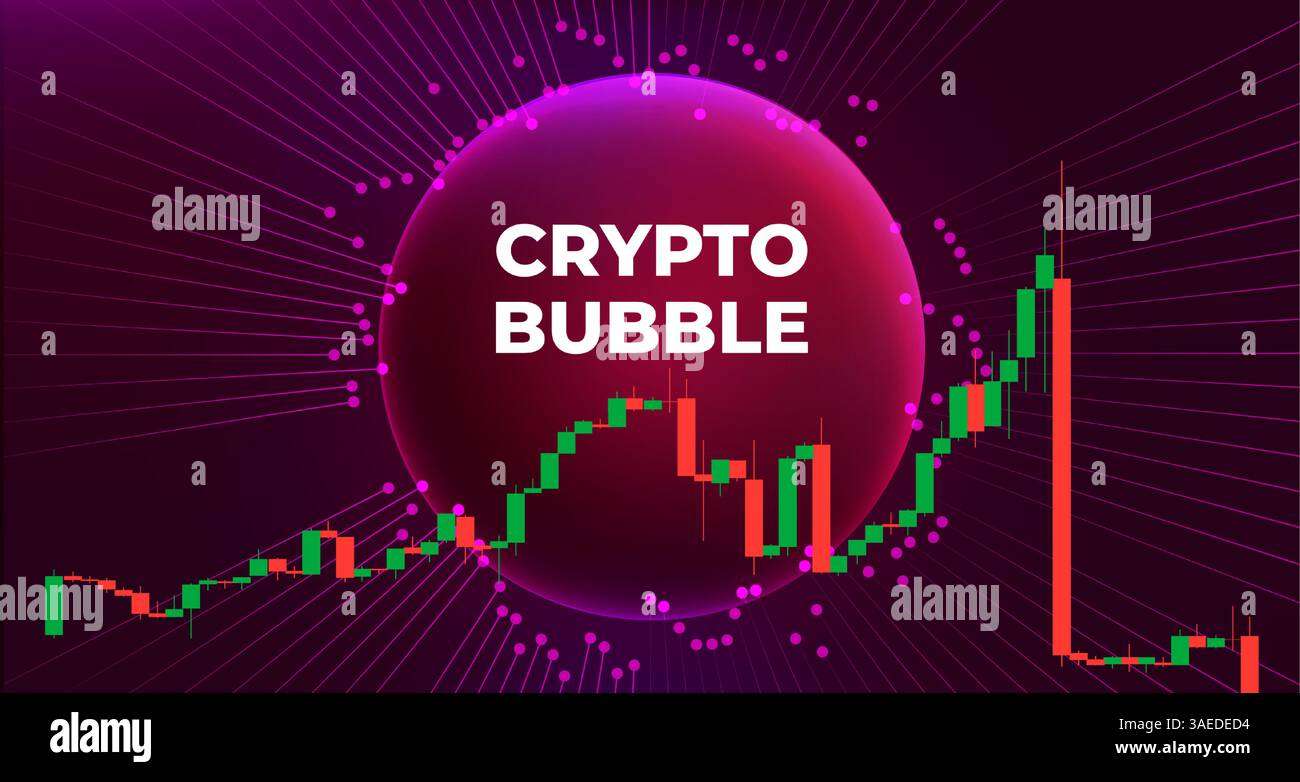 Futuristic Crypto Bubble Concept with Stock Market Candlestick Chart Stock Vector Image & Art ...