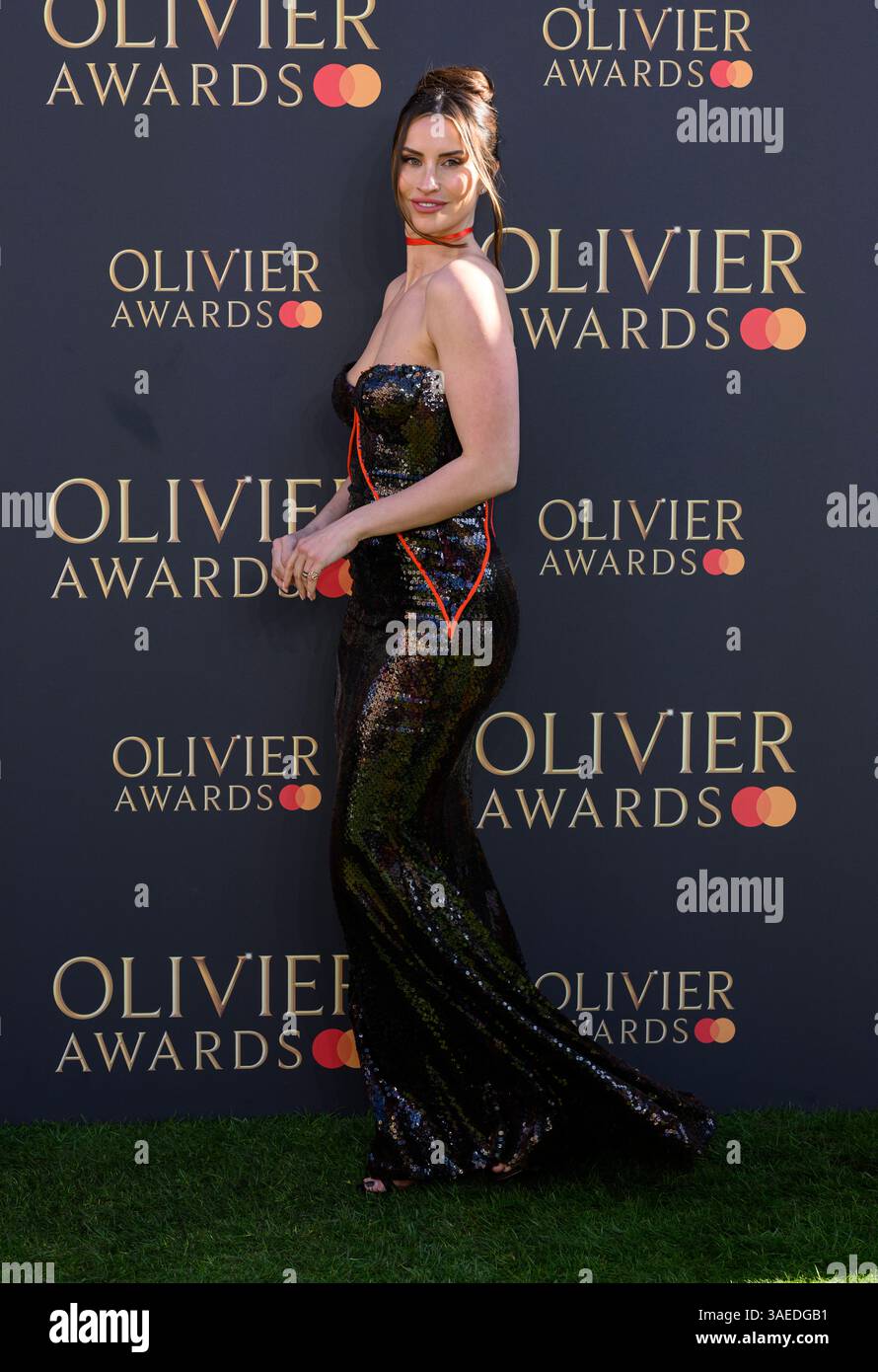 London, UK. April 6th, 2025. Ferne McCann arriving at The Olivier ...