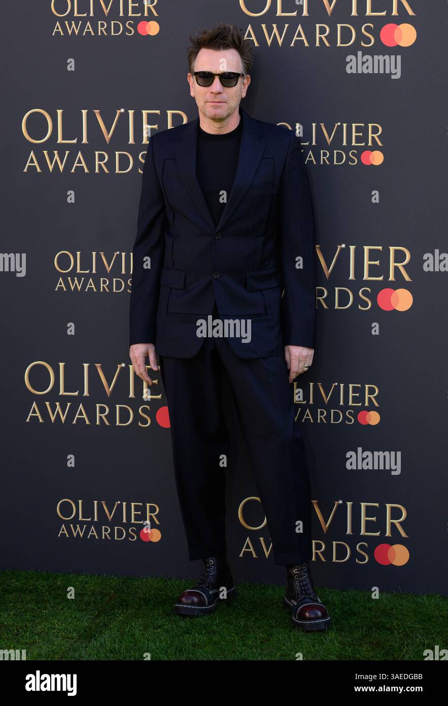 London, UK. April 6th, 2025. Ewan McGregor arriving at The Olivier ...