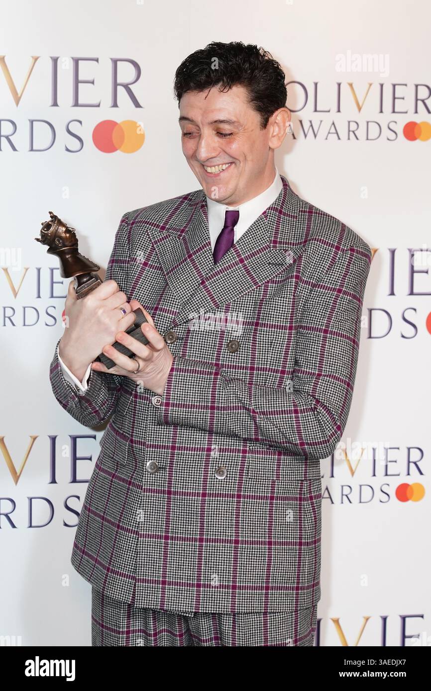 John Dagleish in the Winner's Room with the Best Actor in a Musical ...