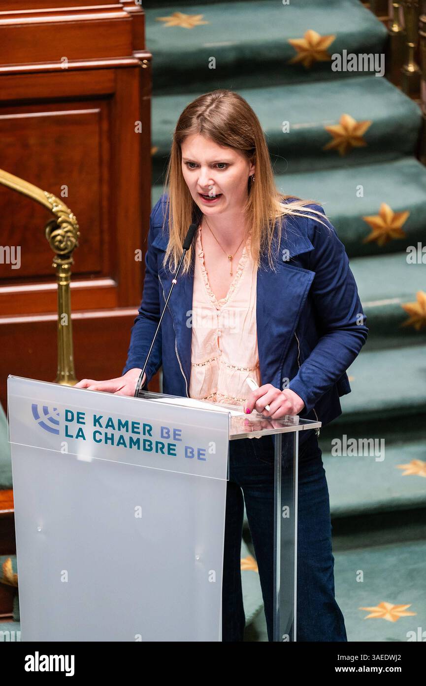 Francesca Van Belleghem Vlaams Belang at the plenary session of the ...