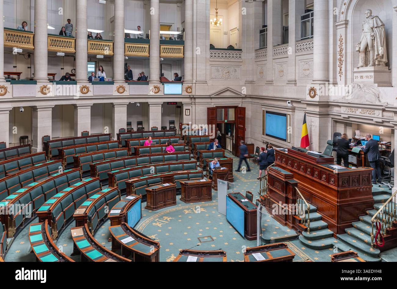 General view over the almost empty chamber, before the start of the ...