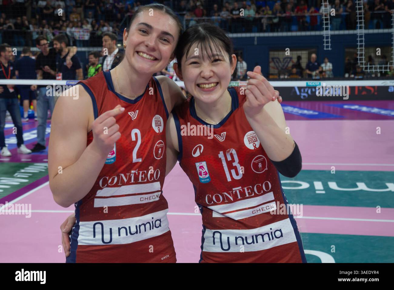 Milan, Italy. 06th Apr, 2025. Juliette Gelin (Numia VeroVolley Milano ...