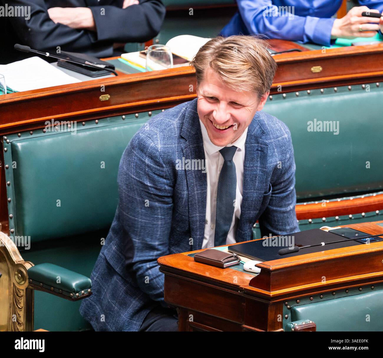 Axel Ronse NVA at the plenary session of the Chamber at the federal ...