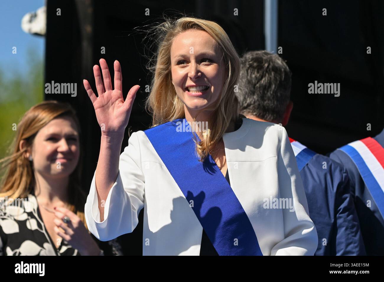 Paris, France. 06th Apr, 2025. MEP Marion Marechal Le Pen at the rally in support of Marine Le ...