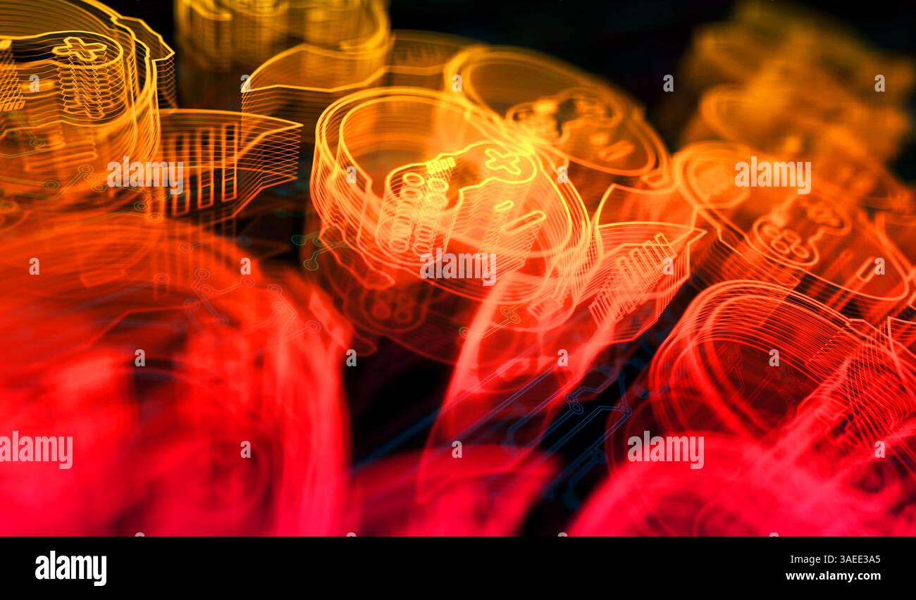 Gamer esport video game player head symbol digital concept. Network ...