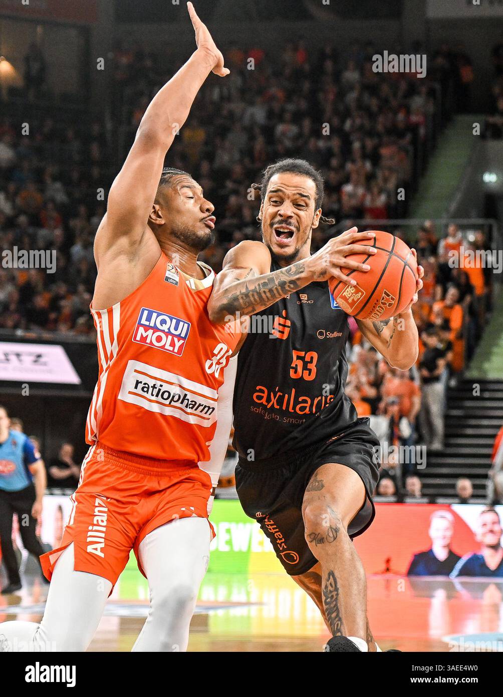 06.04.2025, ratiopharm arena, Neu-Ulm, GER, BBL, ratiopharm Ulm vs ...