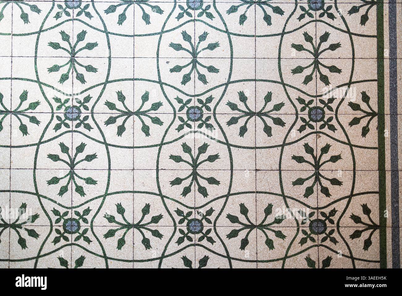 Repeating floral pattern in shades of blue hi-res stock photography and ...