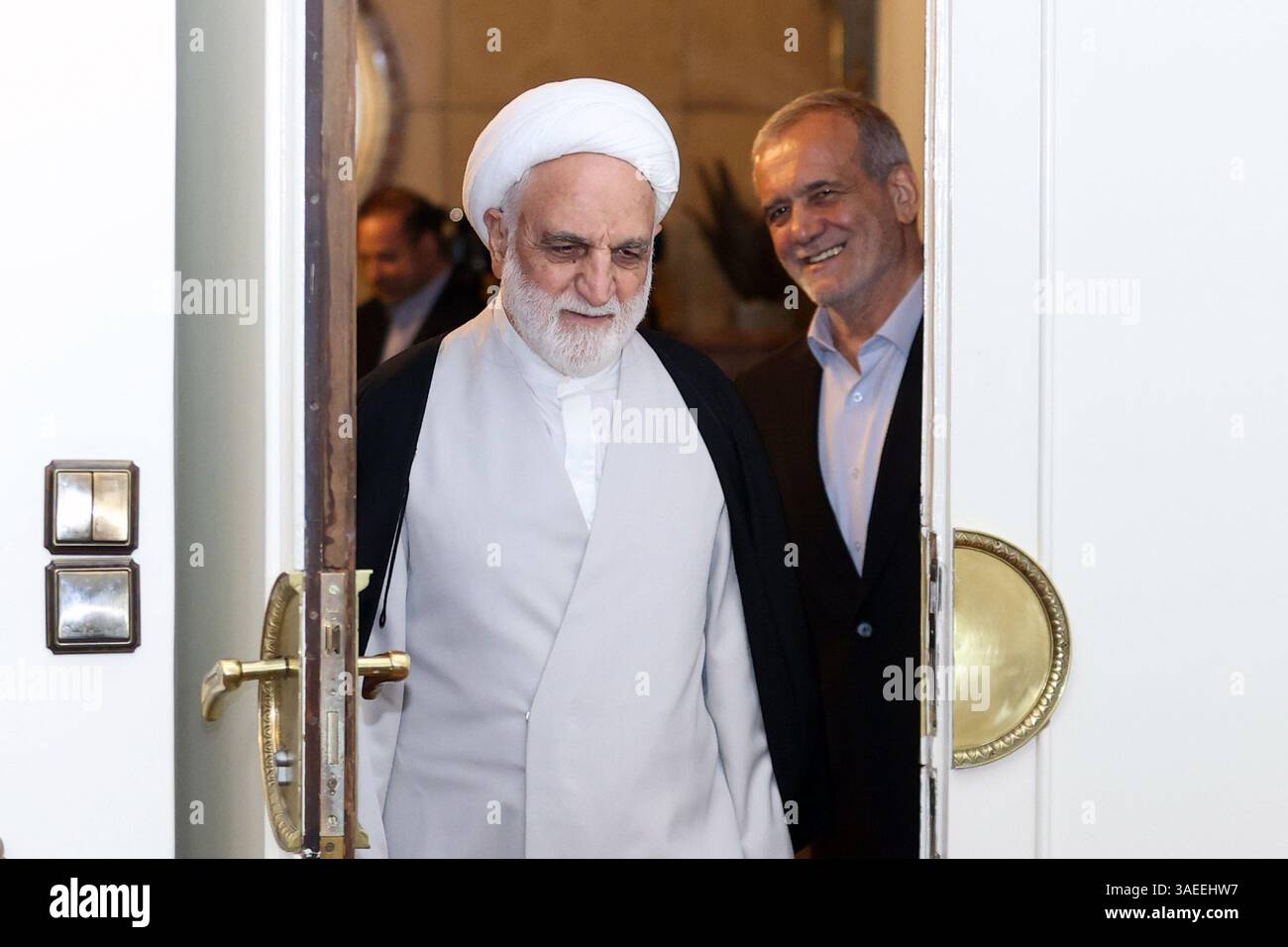 Tehran, Iran. 5th Apr, 2025. Iranian Chief Justice GHOLAM HOSSEIN ...