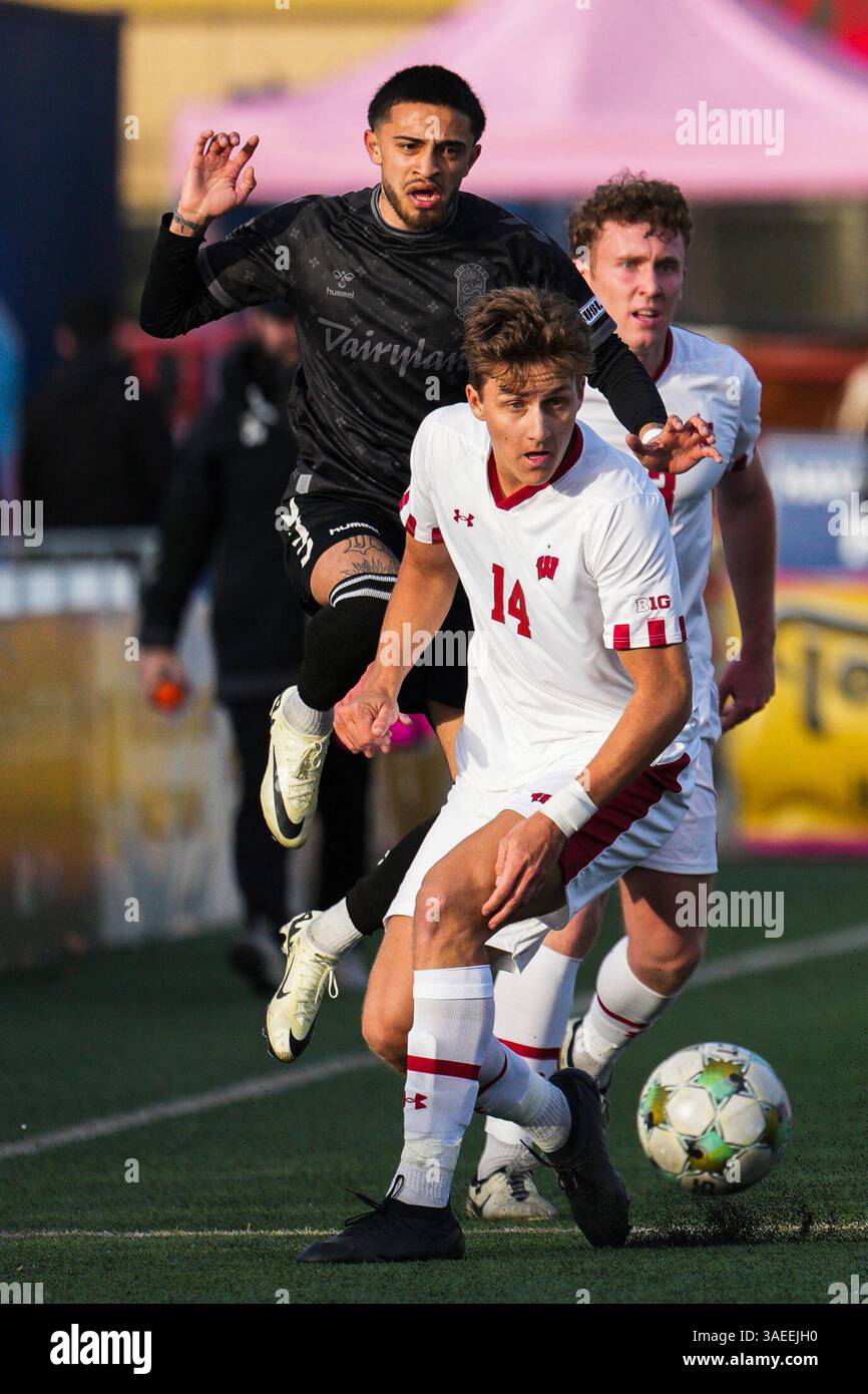 Madison, Wisconsin, USA. 5th Apr, 2025. AIDEN MESISAS of Forward ...