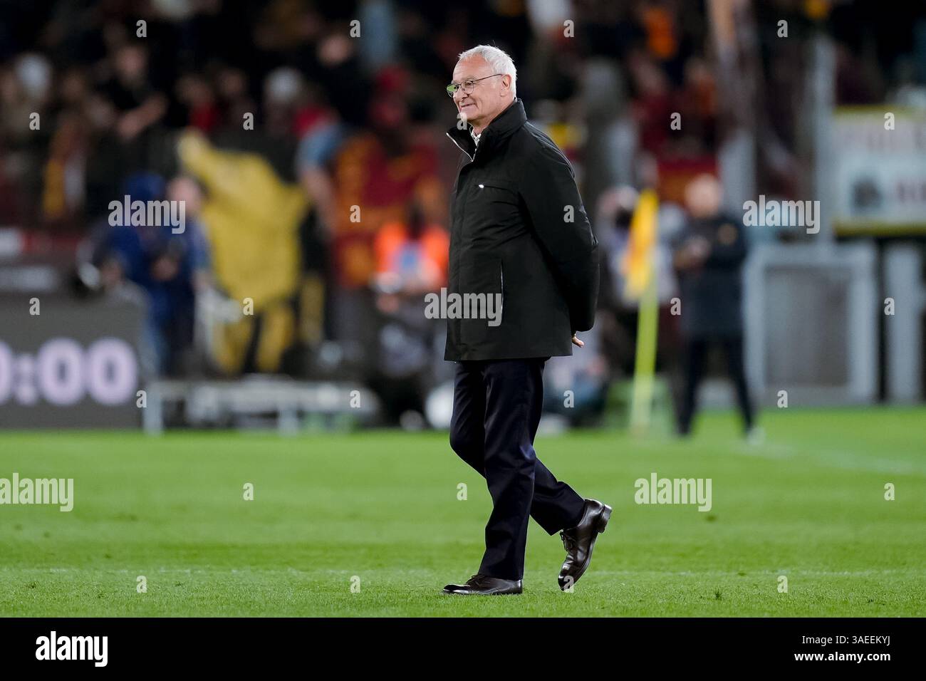 Rome, Italy. 06th Apr, 2025. Claudio Ranieri head coach of AS Roma ...