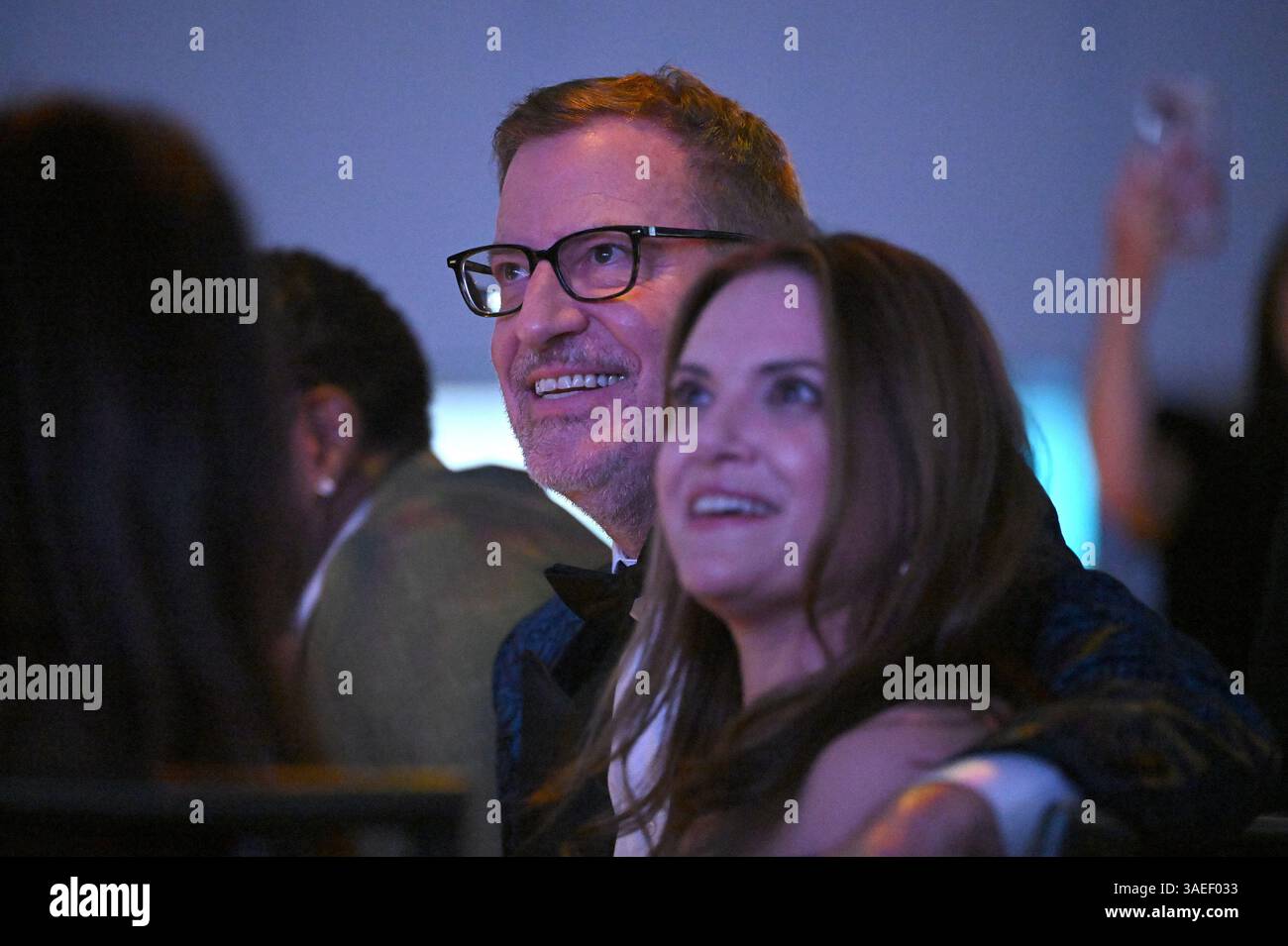 New York, USA. 05th Apr, 2025. (L-R) Former New York City Mayor Bill de ...