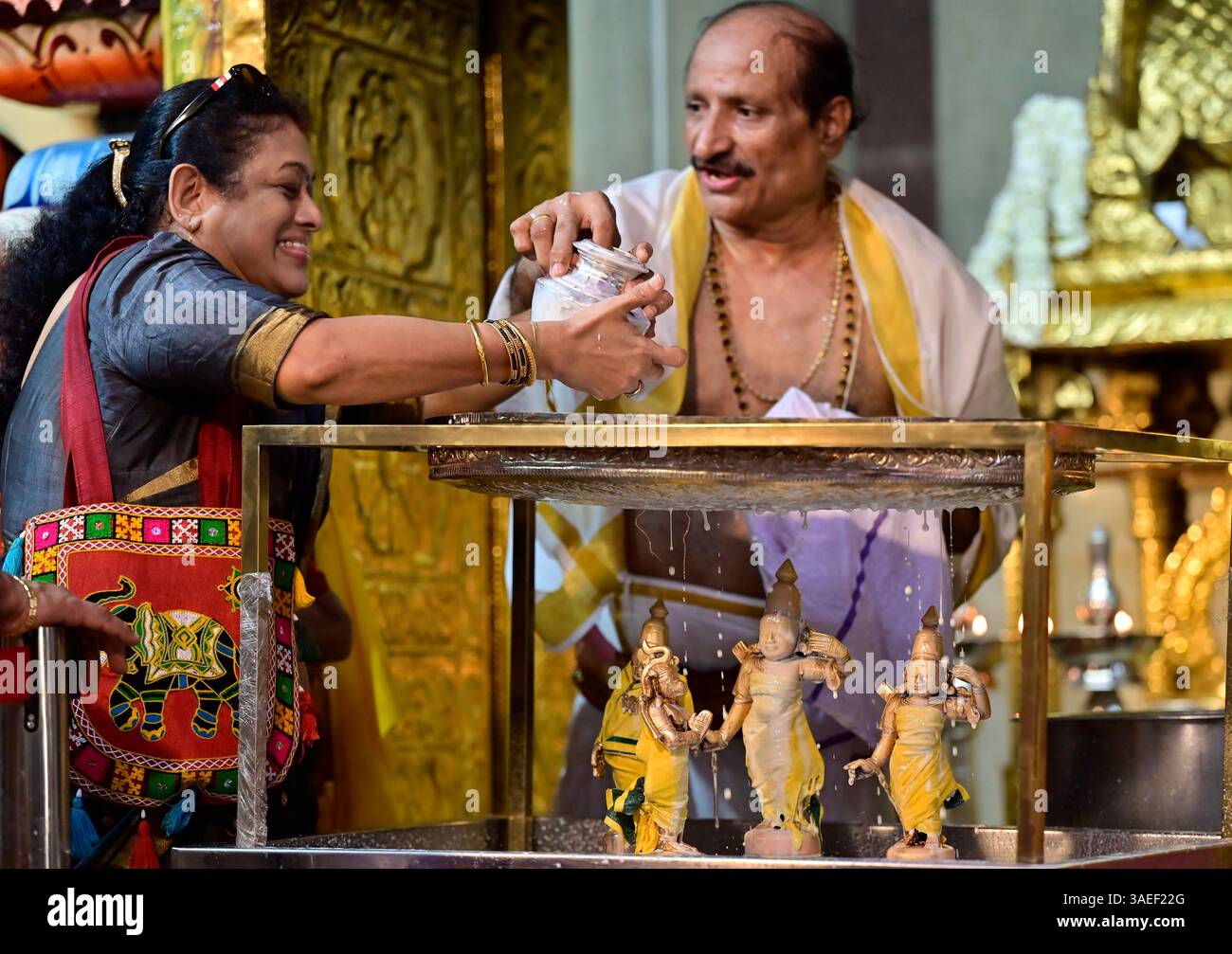 MUMBAI, INDIA - APRIL 6: On the occasion of Ram Navami, hindu devotees ...