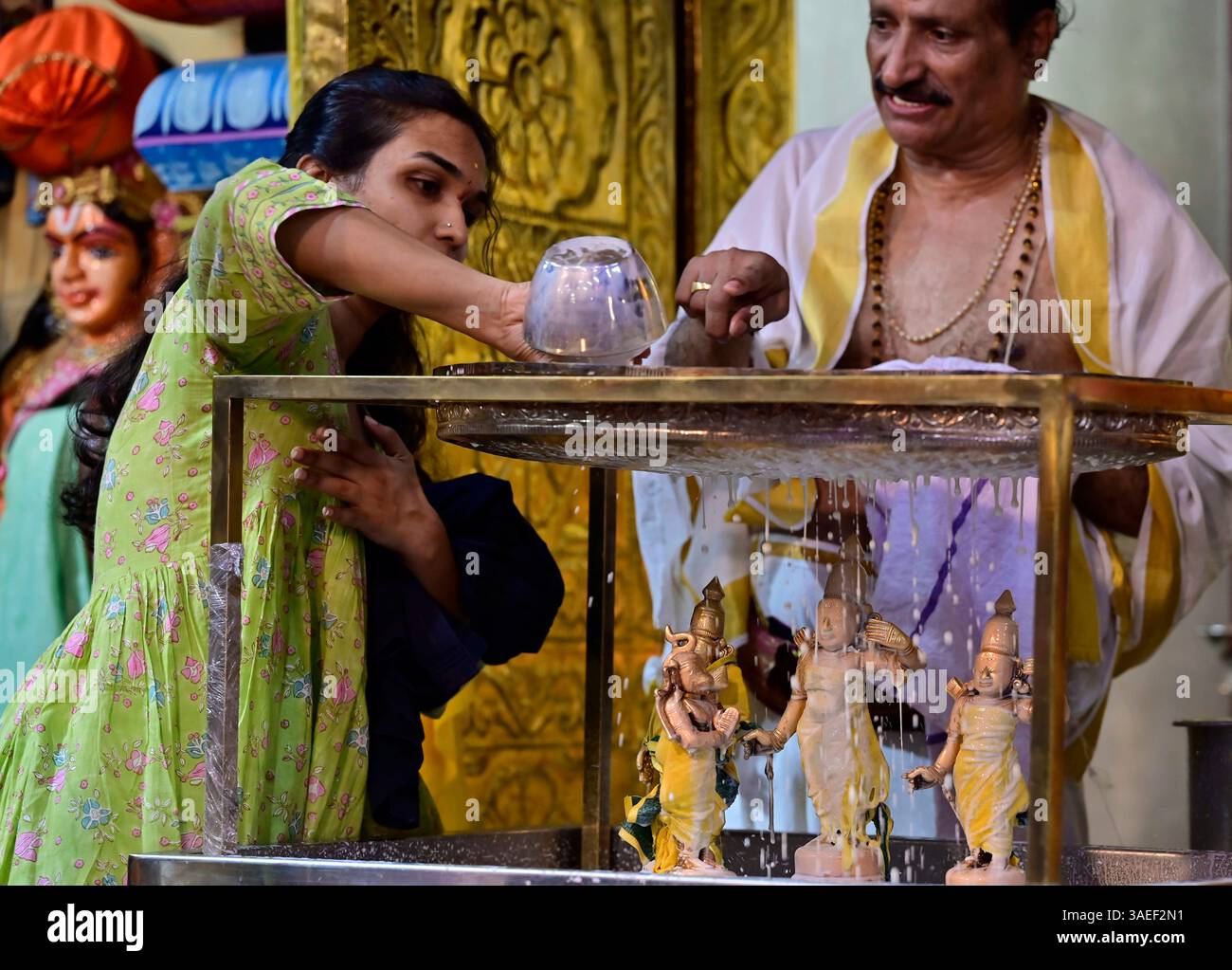 MUMBAI, INDIA - APRIL 6: On the occasion of Ram Navami, hindu devotees ...