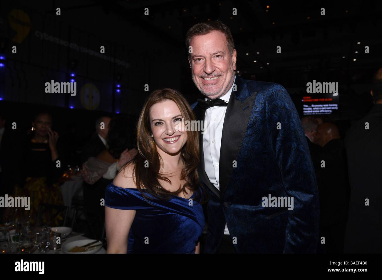 New York, USA. 05th Apr, 2025. (L-R) Nomiki Konst and former New York City Mayor Bill de Blasio ...