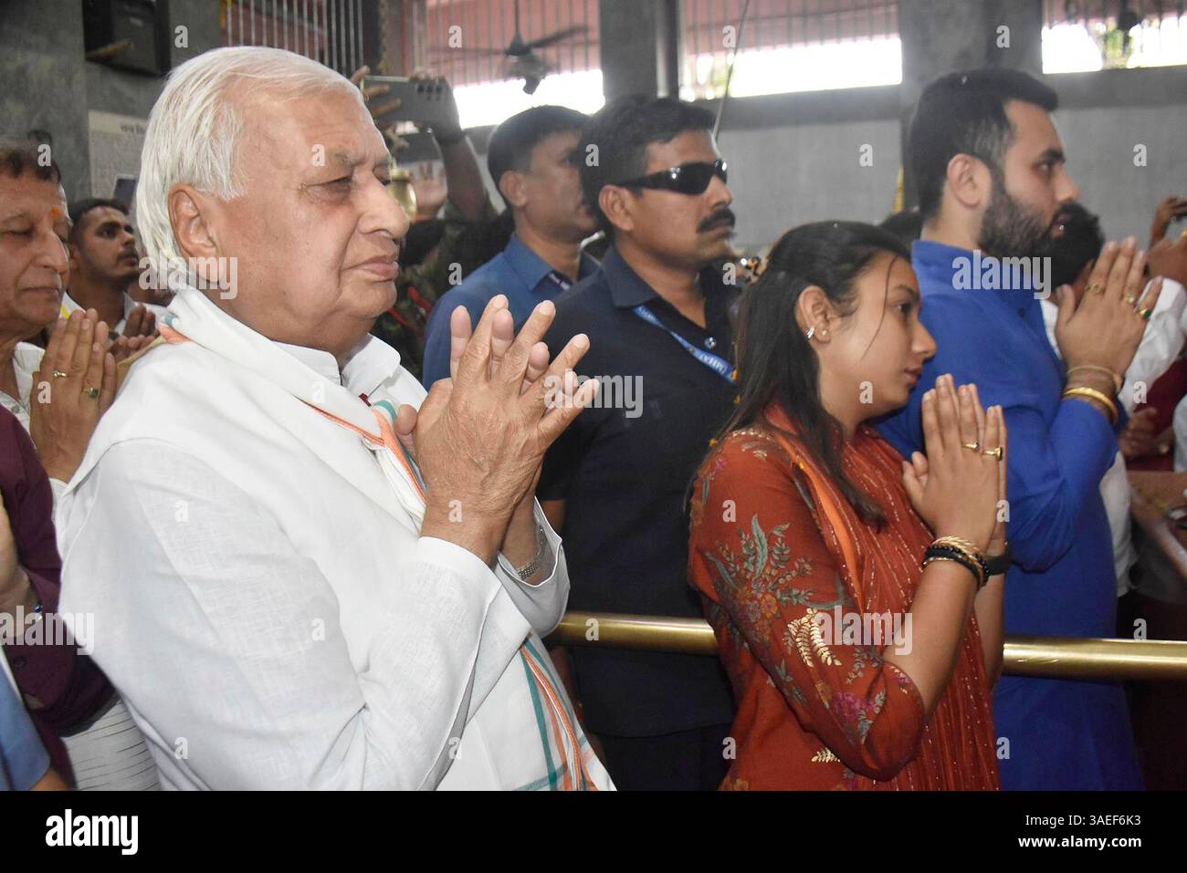 PATNA, INDIA - APRIL 6: Bihar Governor Arif Mohammad Khan worshiping ...