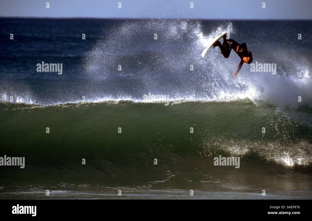 Dec 01, 1997; Baja Sur, Mexico; Surfer ROGER JEFFRIES 'catches air ...