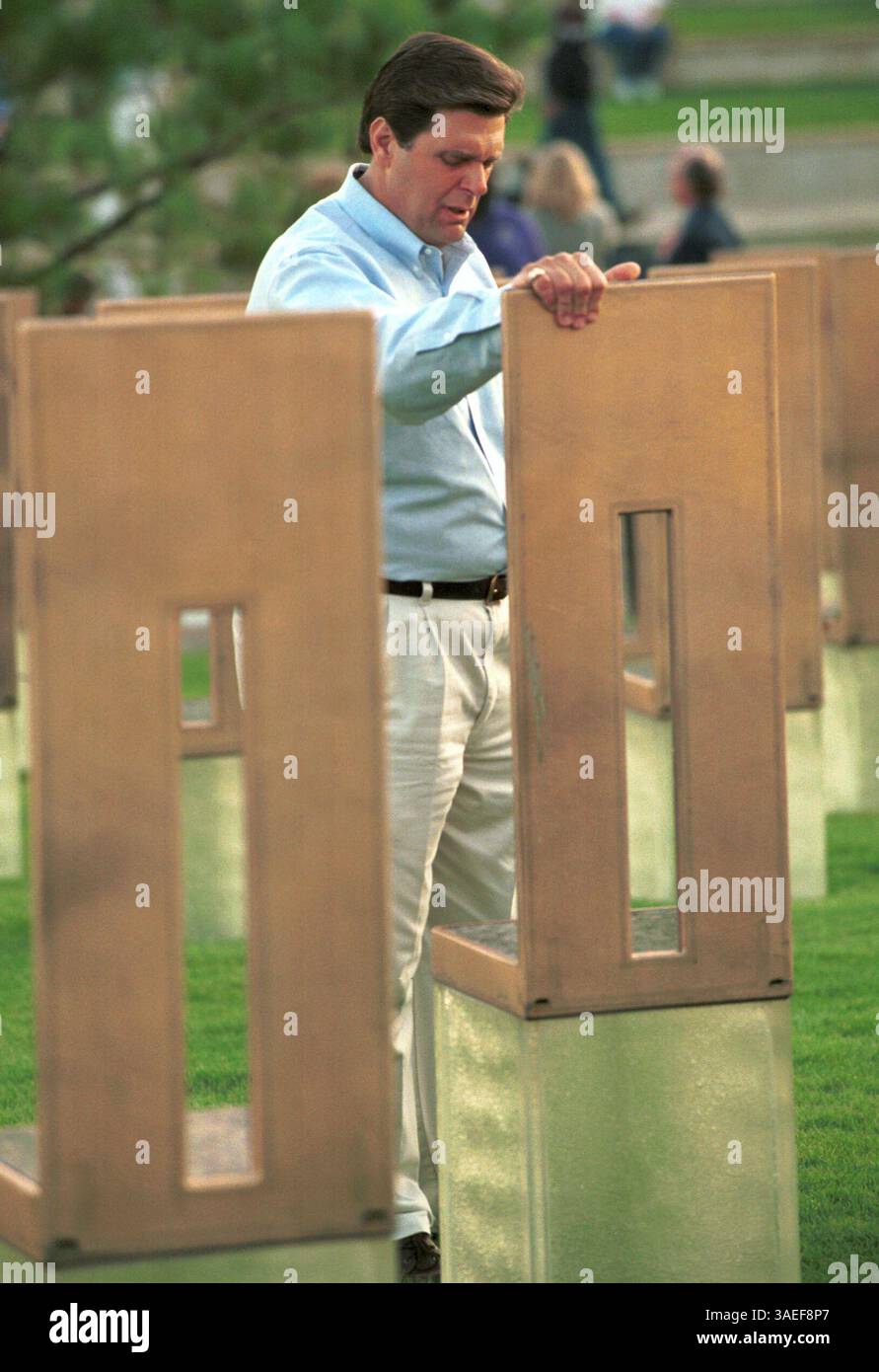 Jun 11, 2001; Oklahoma City, Oklahoma, USA; Brother of Victim Mary ...