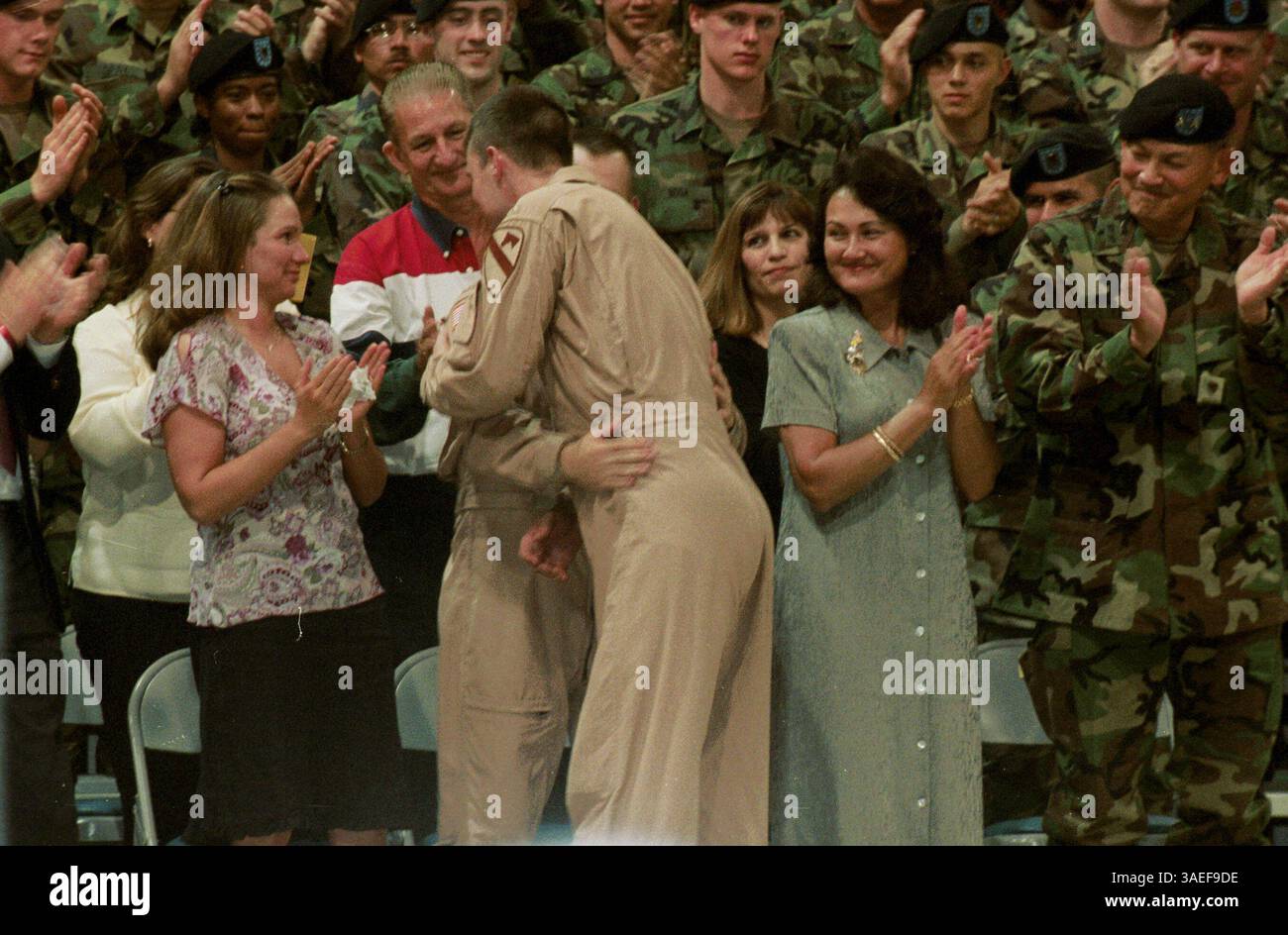 Apr 19, 2003; Ft. Hood, TX, USA; POW's return to USA. Returning POW ...