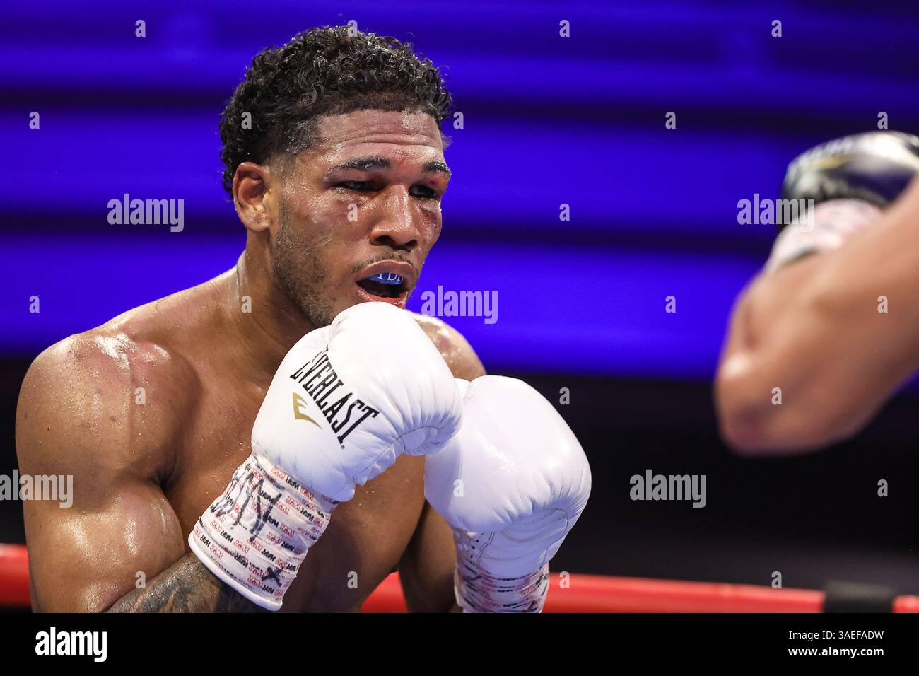 Las Vegas, NV, USA. 5th Apr, 2025. Junior Welterweight Elvis Rodriguez ...
