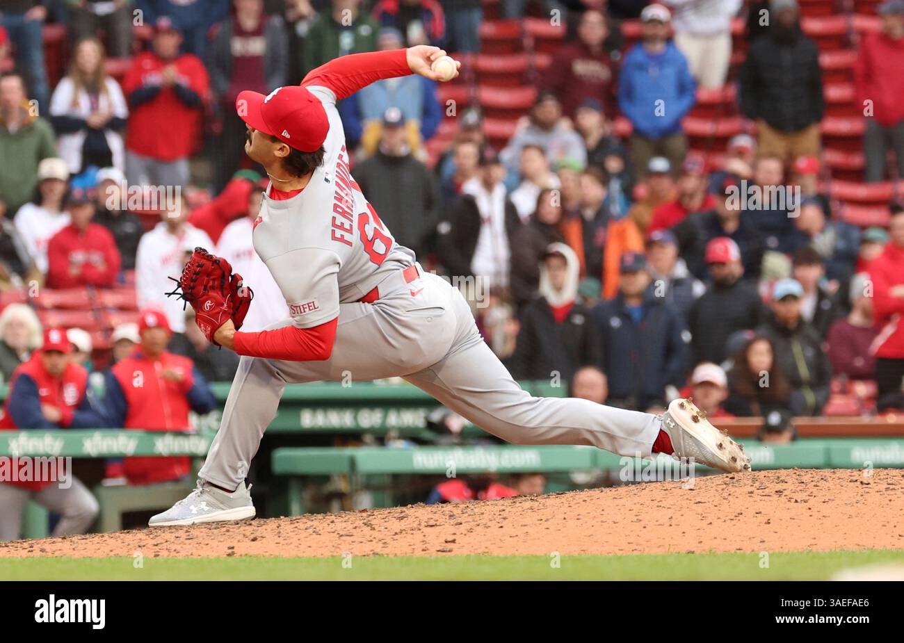 St. Louis Cardinals pitcher Ryan Fernandez throws in the tenth inning ...