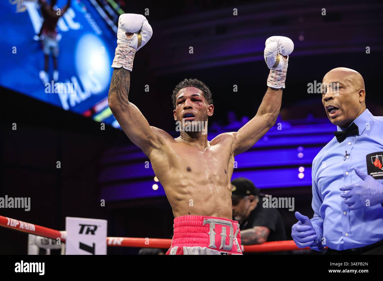 Las Vegas, NV, USA. 5th Apr, 2025. Junior Welterweight Elvis Rodriguez ...