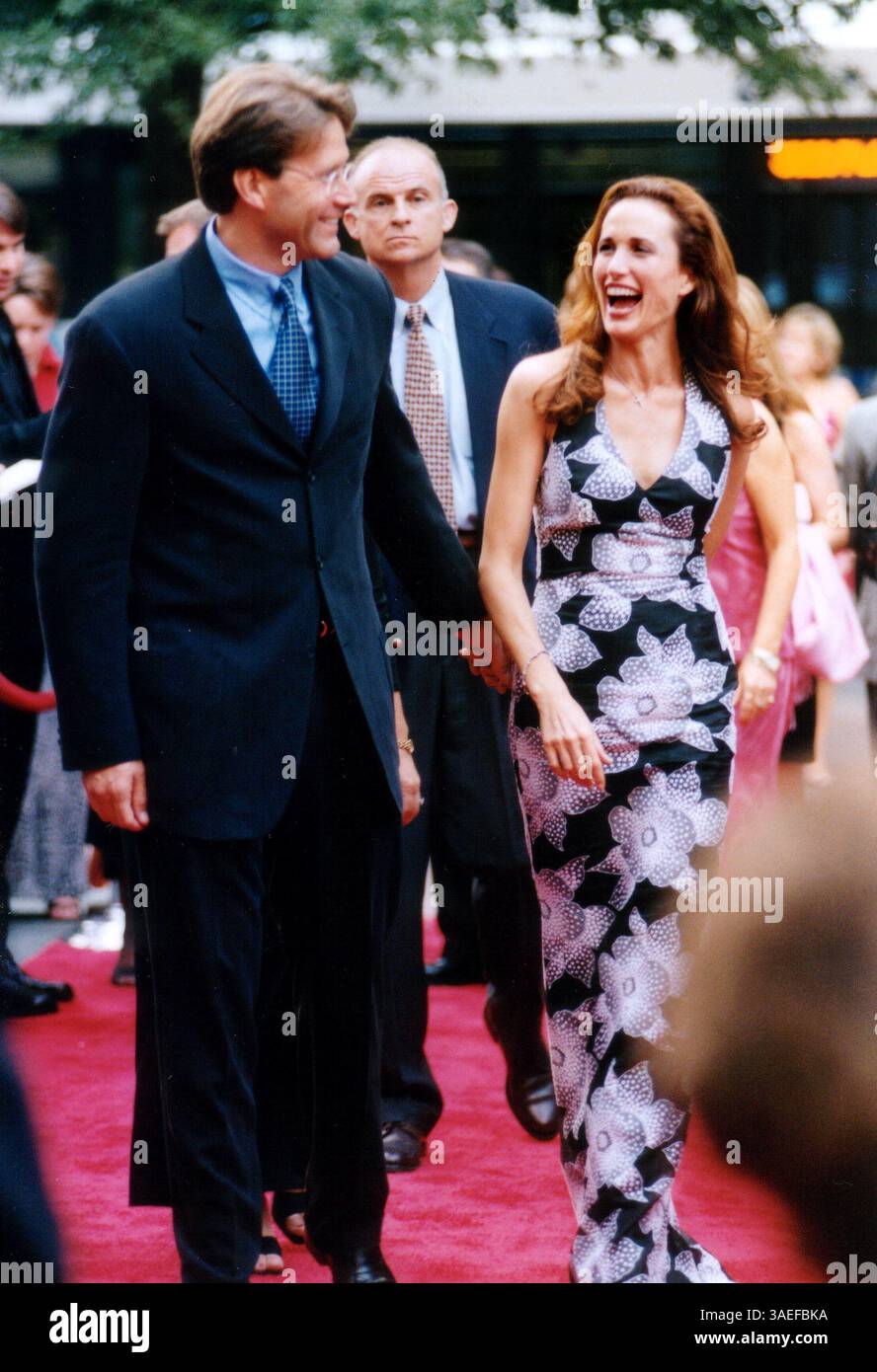 Jul 31, 2001; Charlotte, North Carolina, USA; Actor ANDIE MACDOWELL ...