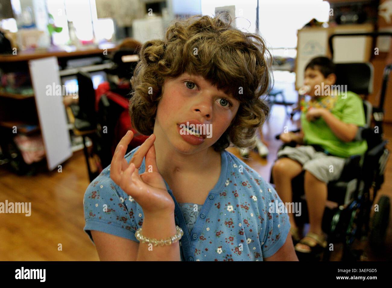 July 29, 2008 San Diego, CA RACHEL ROWE, 8, who has Williams Syndrome ...