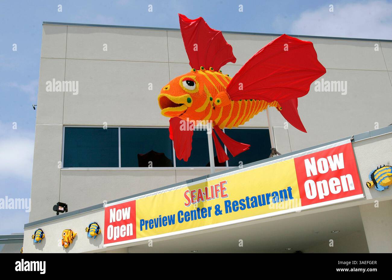 July 31, 2008, Carlsbad, California, USA A large fish made of Legos ...