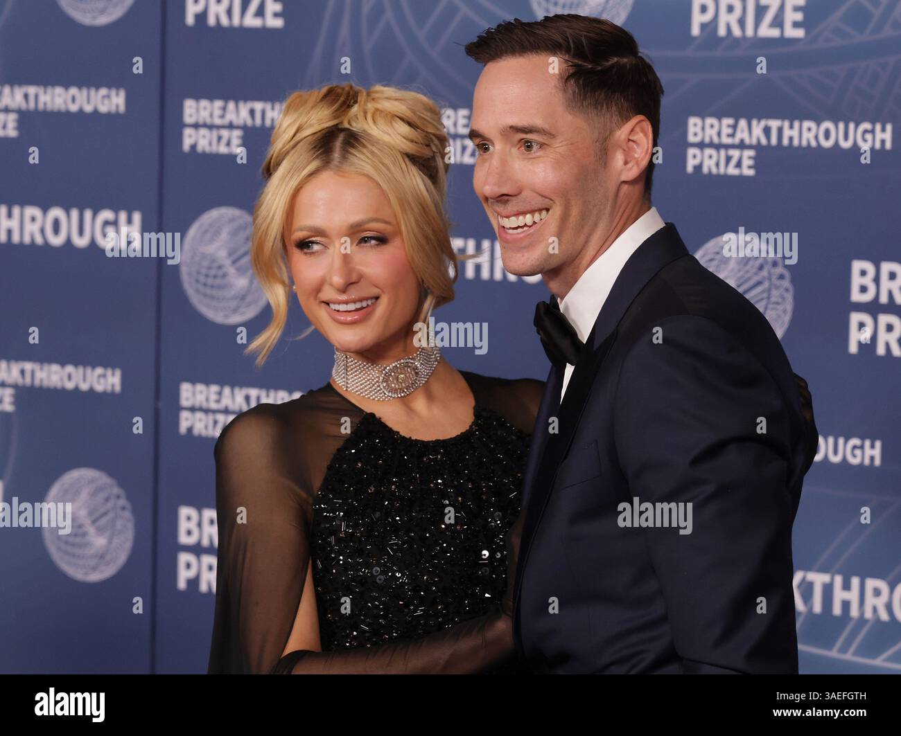 Paris Hilton, Carter Reum attend the 11th Breakthrough Prize Ceremony ...