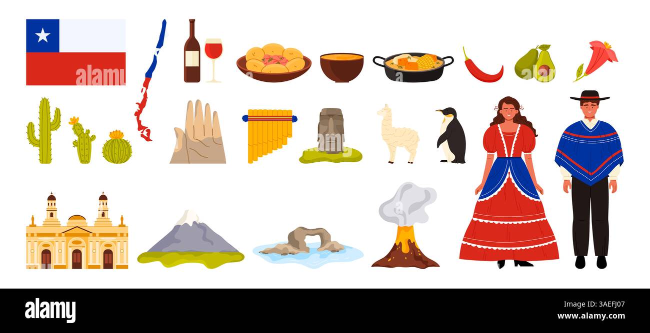 Chilean traditional costumes Stock Vector Images - Alamy