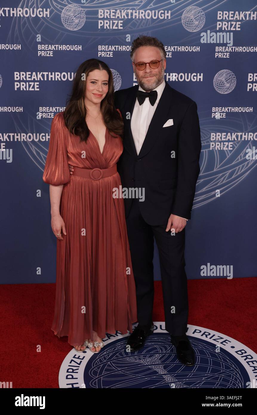 Lauren Miller, Seth Rogen attend the 11th Breakthrough Prize Ceremony ...